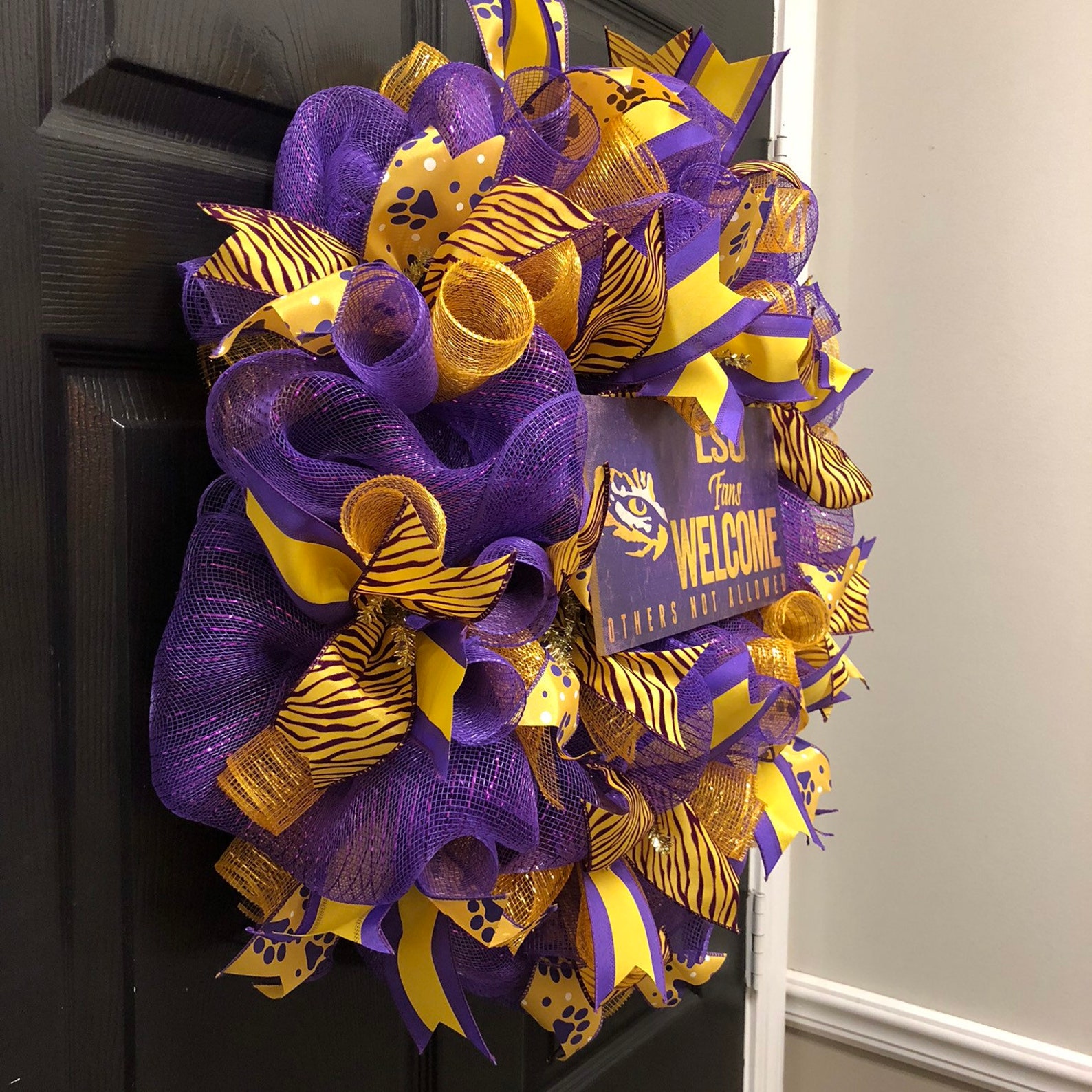 LSU Wreath LSU Tigers Wreath College Football Wreath LSU | Etsy