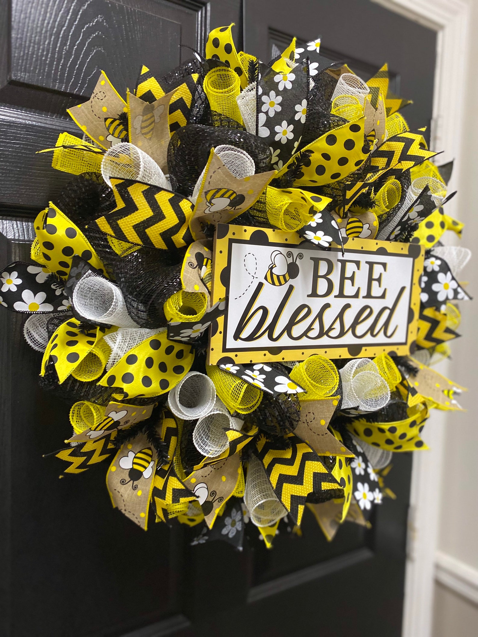 Bee Blessed Wreath Bee Wreath Spring Bee Wreath - Etsy
