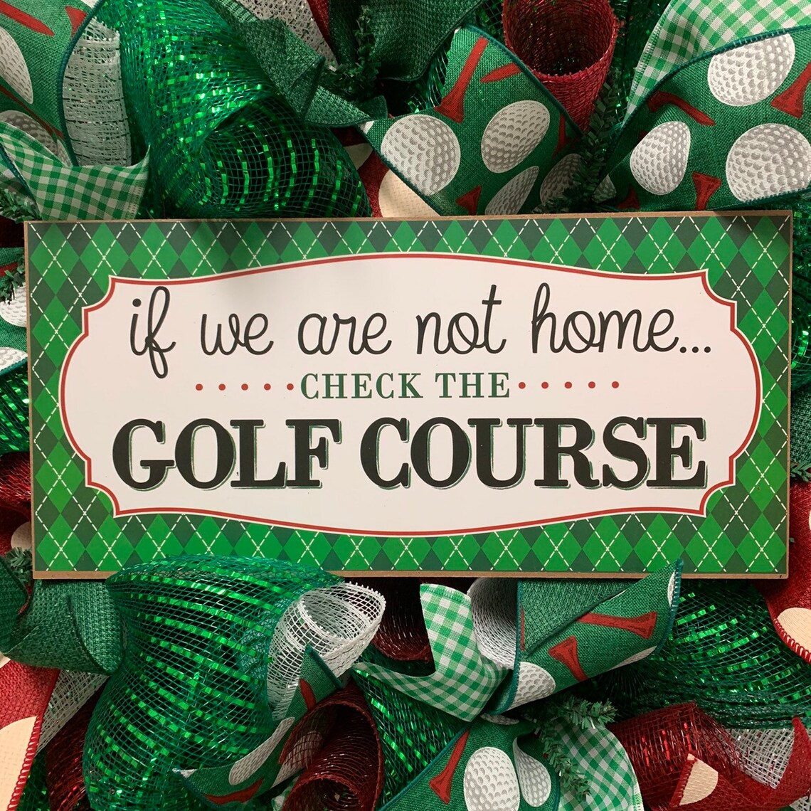 Golf Wreath Gift for Dad Golf Course Wreath Golf Lovers - Etsy
