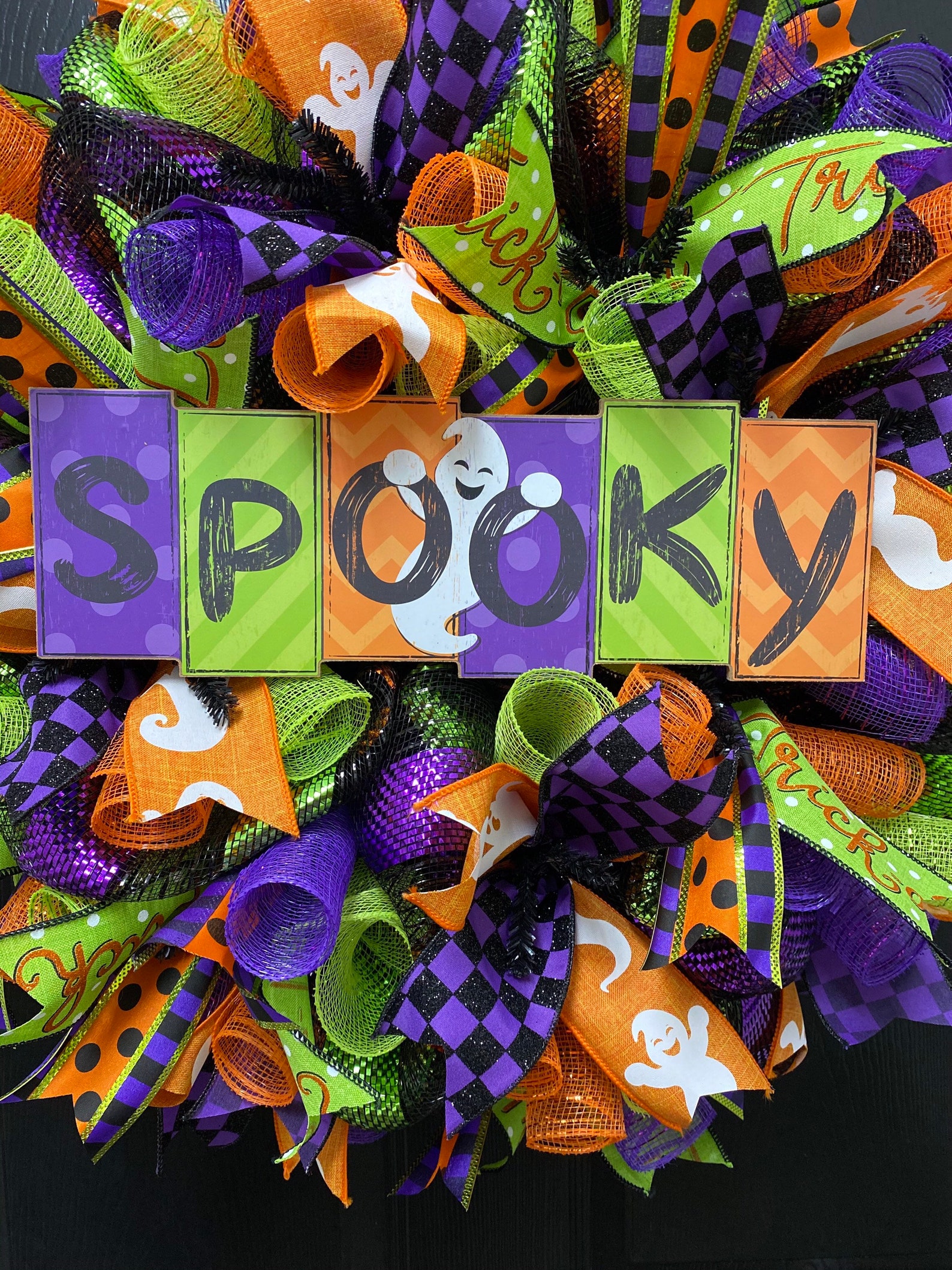 Spooky Wreath Ghost Wreath Halloween Wreath - Etsy