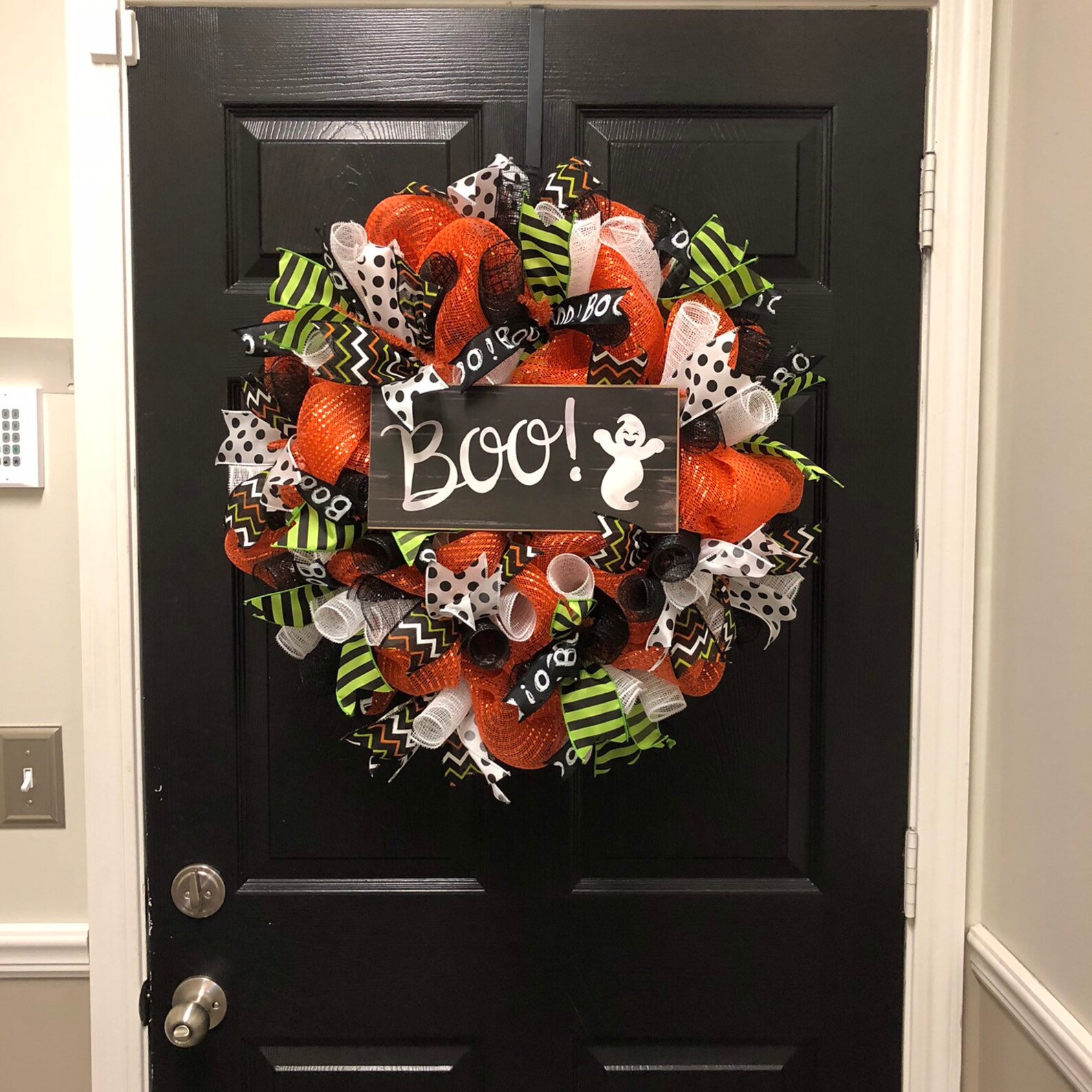 Halloween Wreath, Boo Wreath, Halloween Decor, Ghost Wreath, Holiday ...