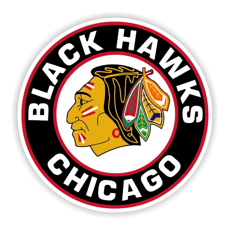 Chicago Blackhawks Round Decal / Sticker Die cut | Etsy