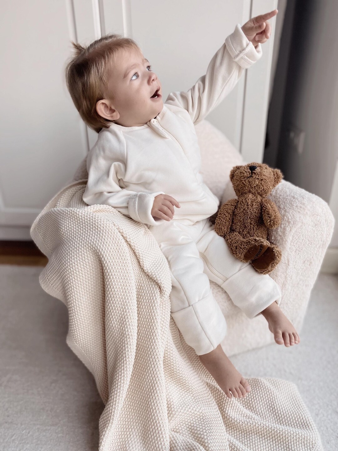 Organic Cotton Baby PJ Jumpsuit: Quilted Zippered Pajamas - Etsy