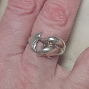 Estate Vintage Porpoise Dolphin Sterling Silver Ring Statement - Etsy