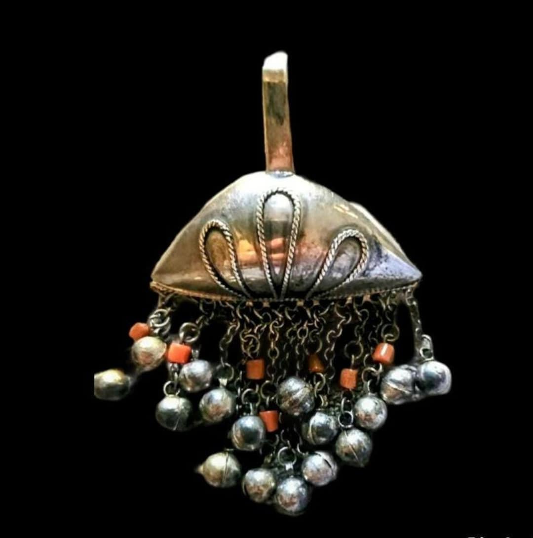 Rare Silver Kuchi Pendant Nomadic Jewelry Triangular - Etsy