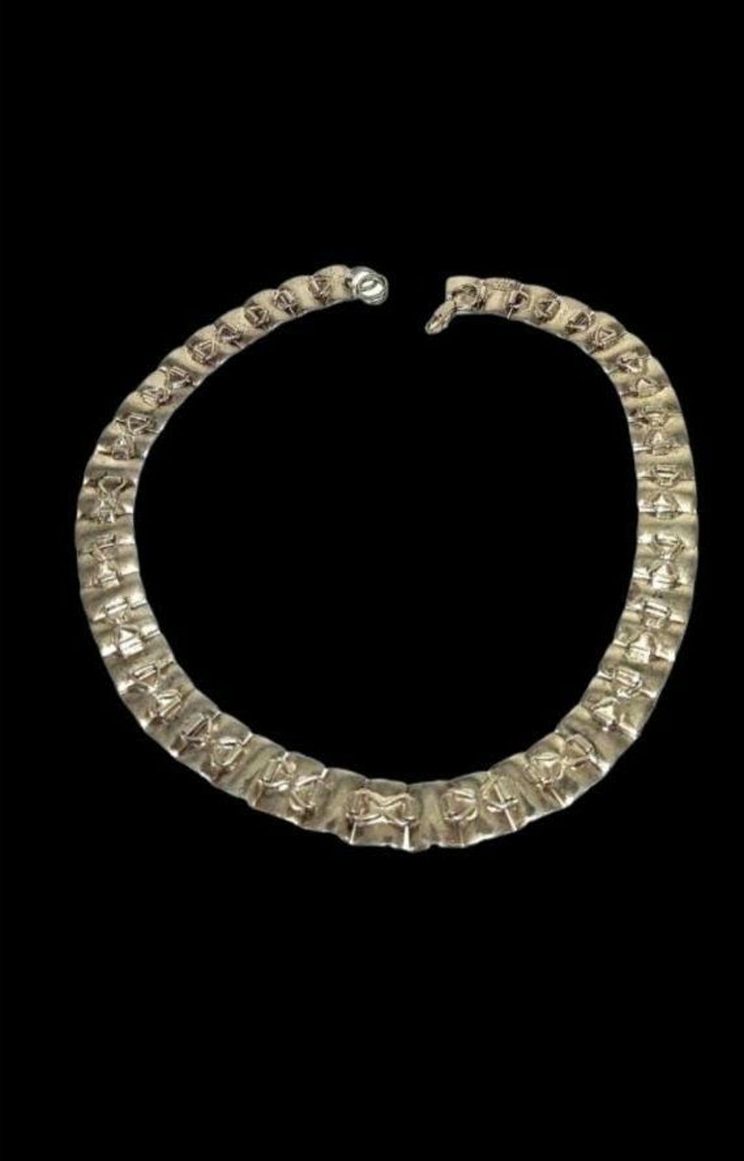 Estate Mexican Sterling Silver Necklace Link Necklace Mexican Handmade ...