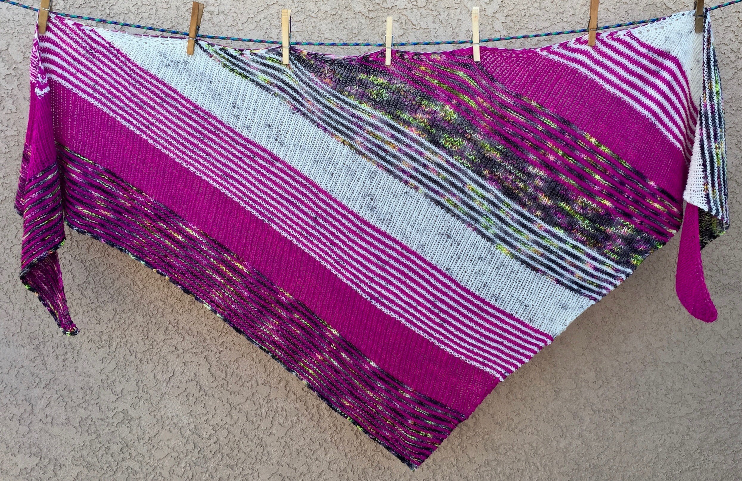 Knit Shawl Pattern: Color Serenade Shawl, INSTANT DIGITAL DOWNLOAD - Etsy