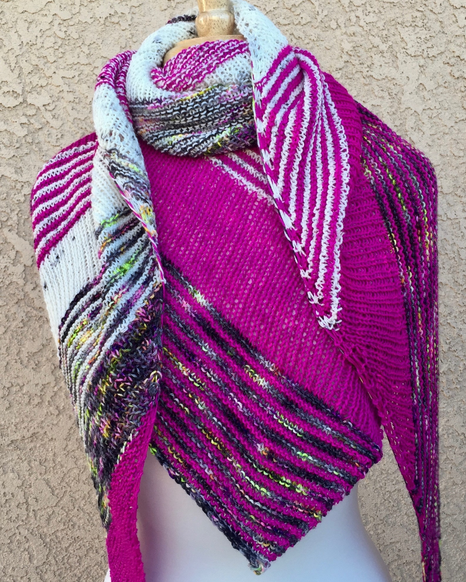 Knit Shawl Pattern: Color Serenade Shawl, INSTANT DIGITAL DOWNLOAD - Etsy