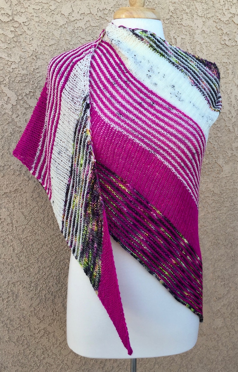 Knit Shawl Pattern: Color Serenade Shawl, INSTANT DIGITAL DOWNLOAD - Etsy