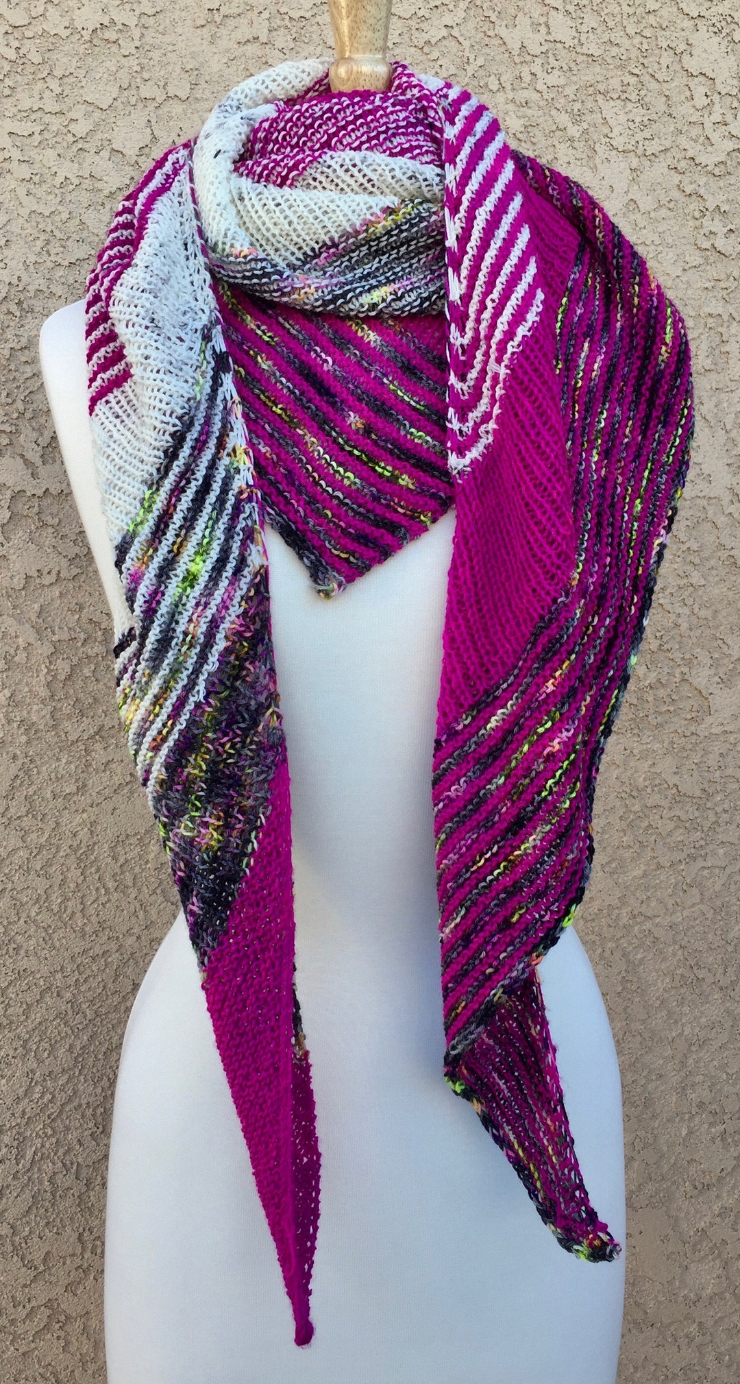 Knit Shawl Pattern: Color Serenade Shawl, INSTANT DIGITAL DOWNLOAD - Etsy