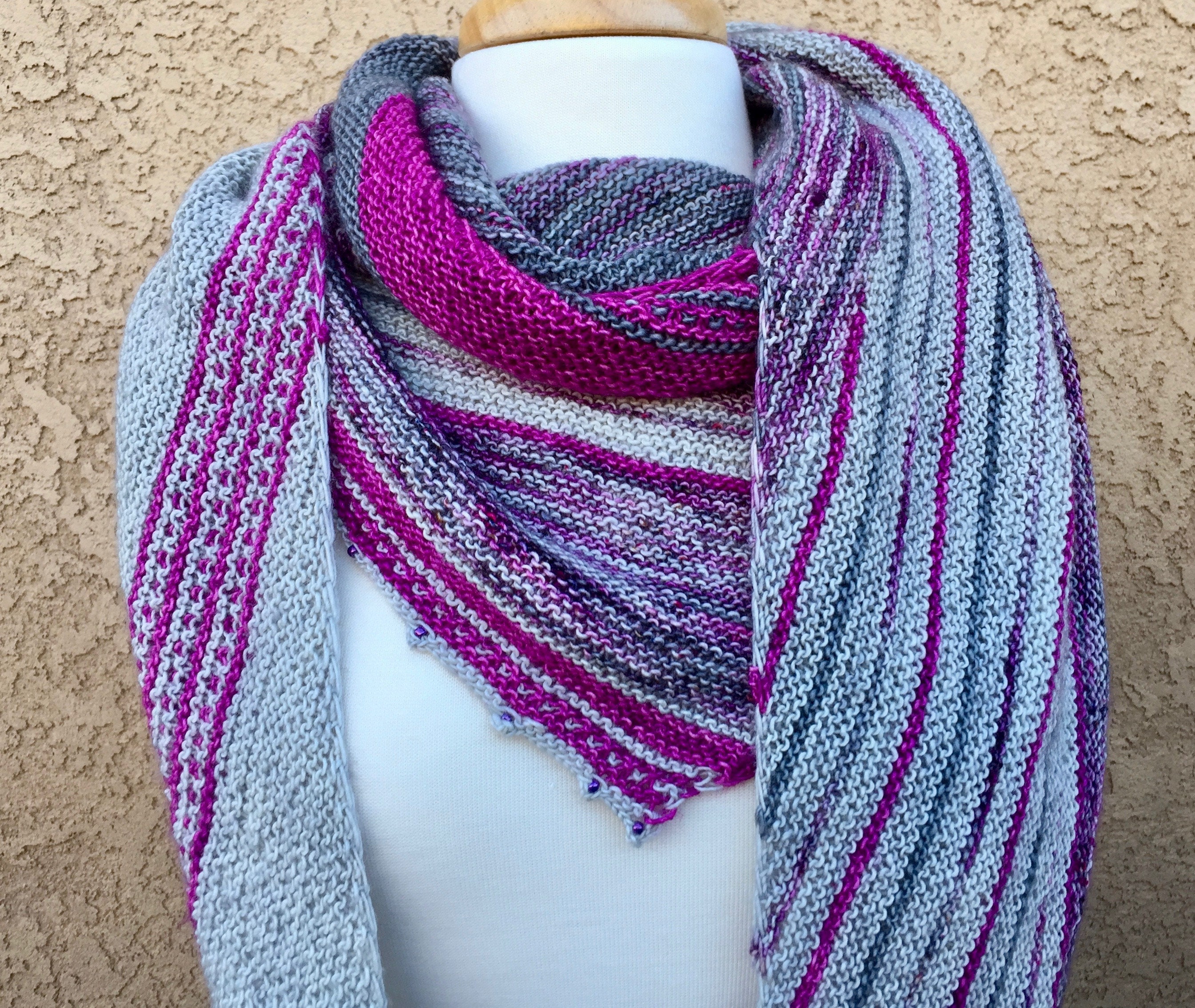 Knit Shawl Pattern: Dream in Color Shawl, INSTANT DIGITAL DOWNLOAD - Etsy