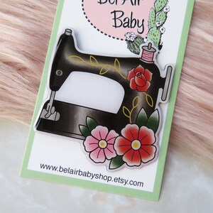 Vintage Sewing Machine Brooch / Pin / Pinup / 1950s / Rockabilly ...