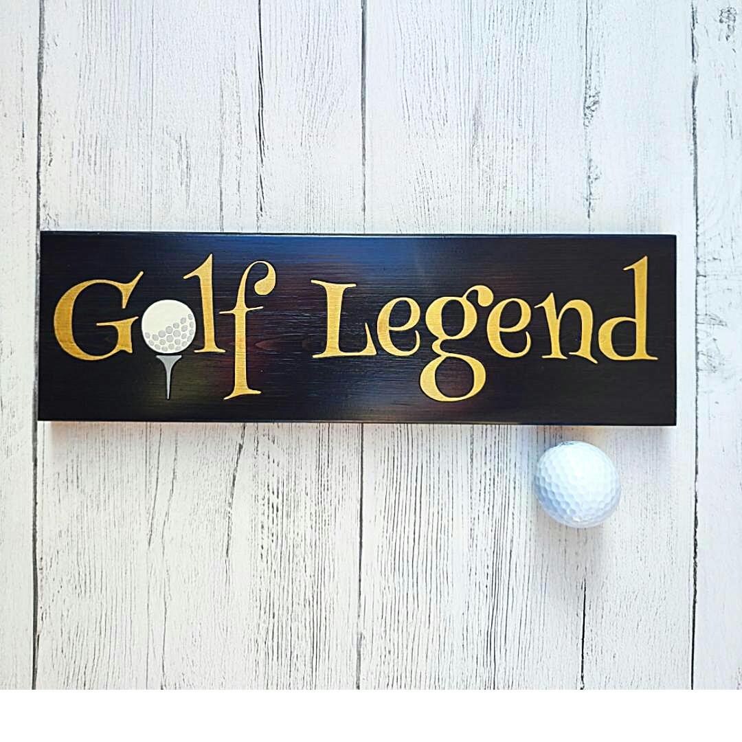 Wooden Golf Sign, Golf Legend, Golf Ball, Gifts for Him, Gifts for Her ...