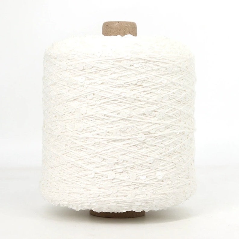 50g Sequin Yarn / Cotton Yarn / 6mm3mm Sequins / Hand Knitting Yarn ...
