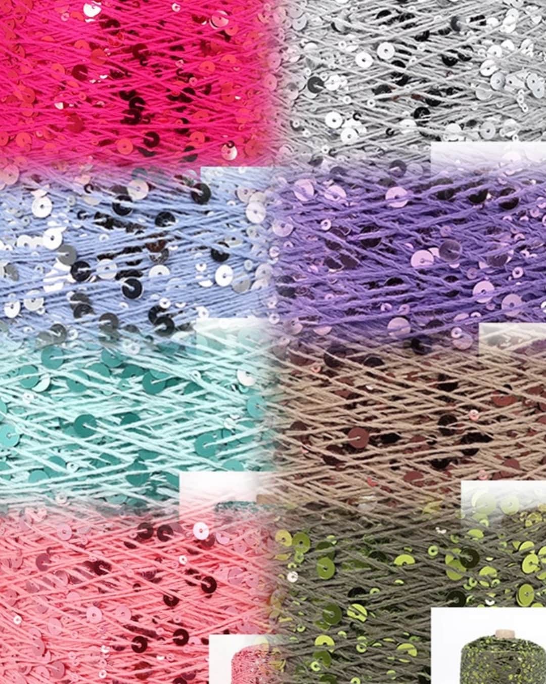 50g Sequin Yarn / Cotton Yarn / 6mm3mm Sequins / Hand Knitting Yarn ...
