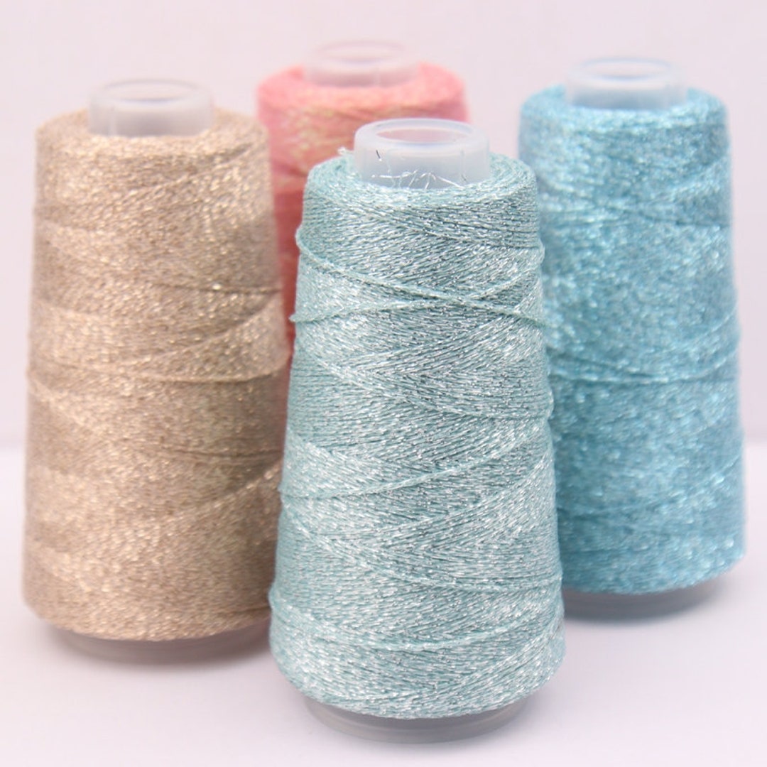 50g 300M Bright Silk Lurex Yarn / Metallic Yarn / Knitting Yarn / Gold ...