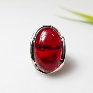 Amber Ring Ruby Red Baltic Amber Adjustable Ring Resize - Etsy
