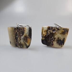 Raw Amber Earrings, Handmade Amber Earrings, Bernstein Ohrringe, Baltic ...