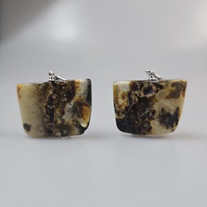 Raw Amber Earrings, Handmade Amber Earrings, Bernstein Ohrringe, Baltic ...