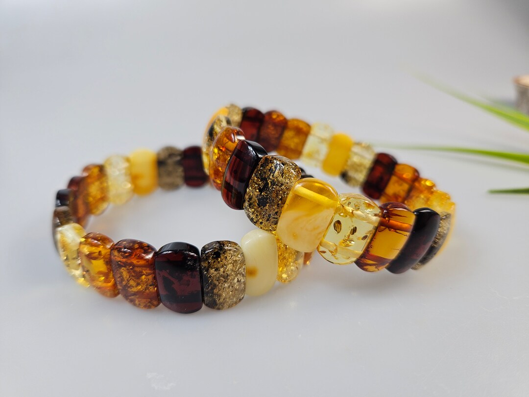 Amber Bracelet. Elegant Amber Arm Band. Certificated Baltic Amber ...