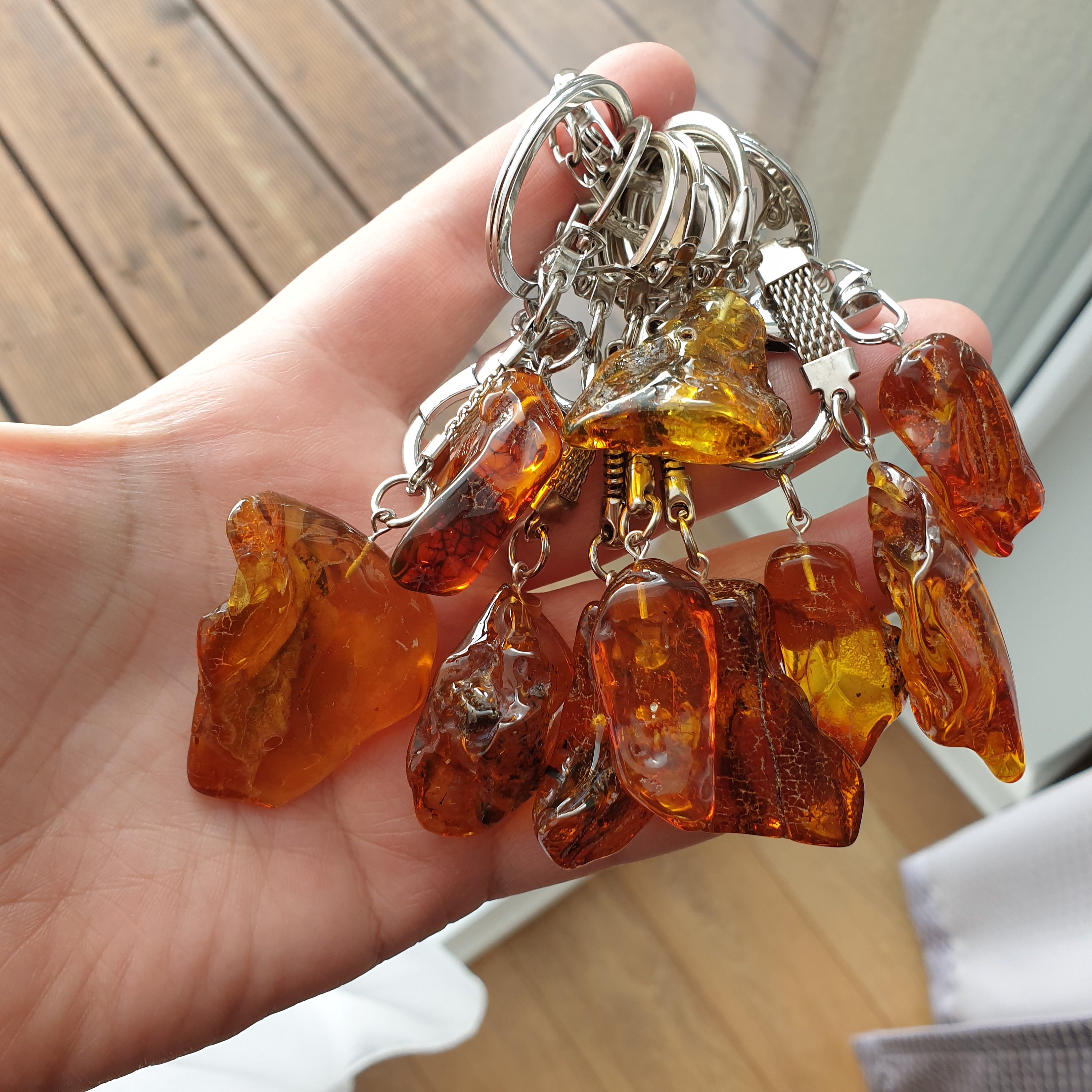 Amber Keychain. Gemstone Keychain. Pocket Amber. Amber for - Etsy UK