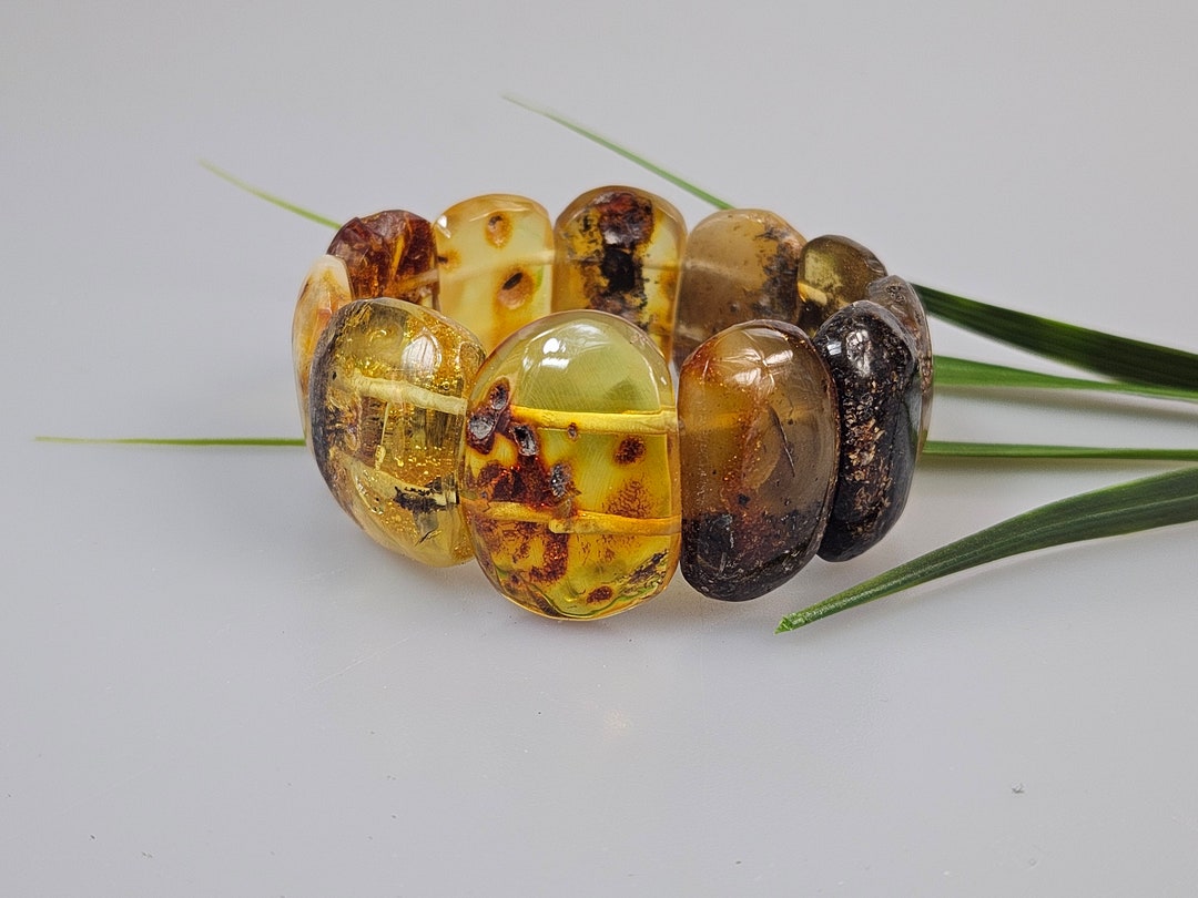 Amber Bracelet, Raw Amber Bracelet, Woman's Bracelet, Handmade Bracelet ...