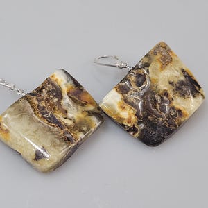 Raw Amber Earrings, Handmade Amber Earrings, Bernstein Ohrringe, Baltic ...