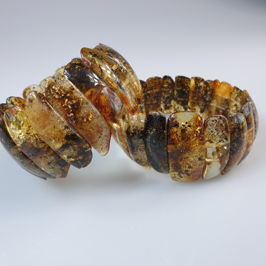 Raw Amber Bracelet, Massive Raw Amber Bracelet Polisched Amber Bracelet ...