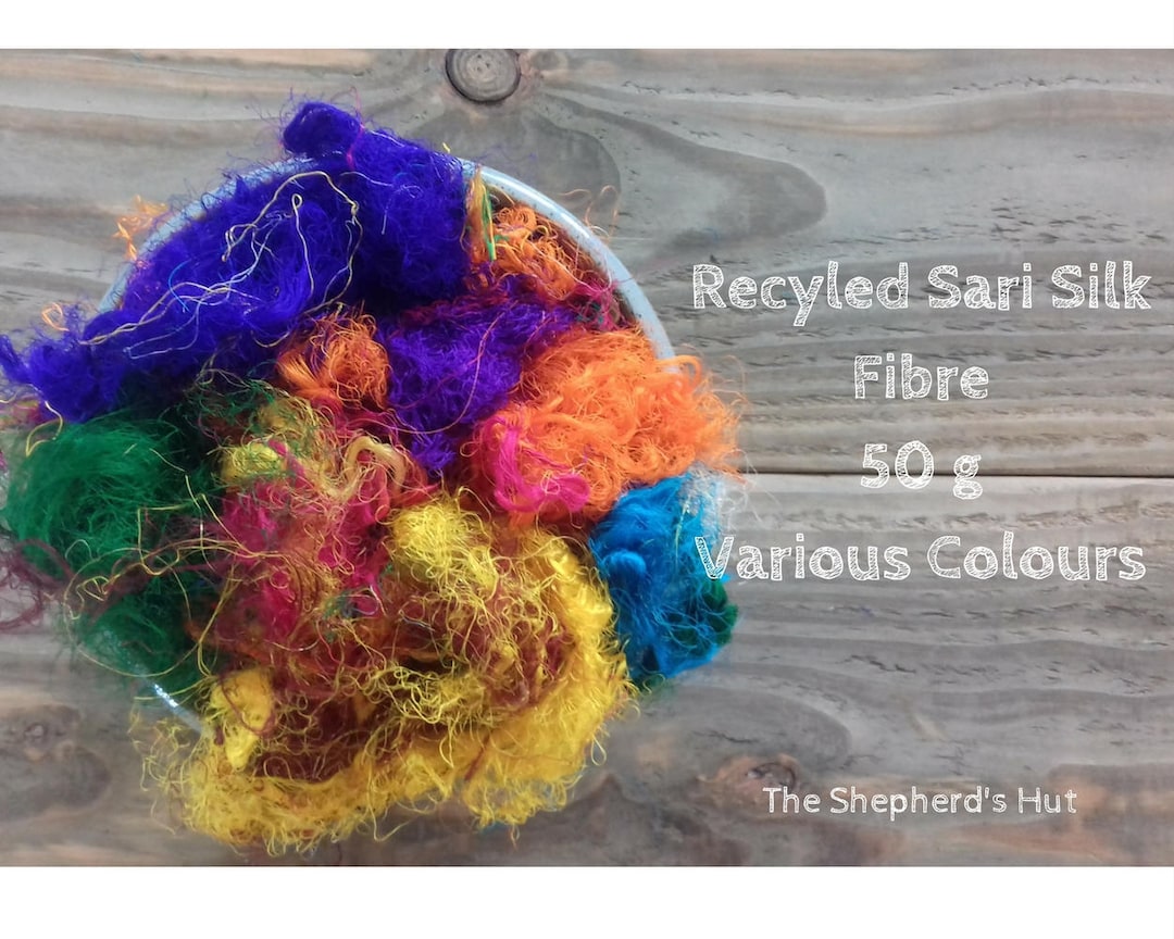 Sari Silk Fibres. Recycled Indian Sari Silk Threads for Art Spinning ...