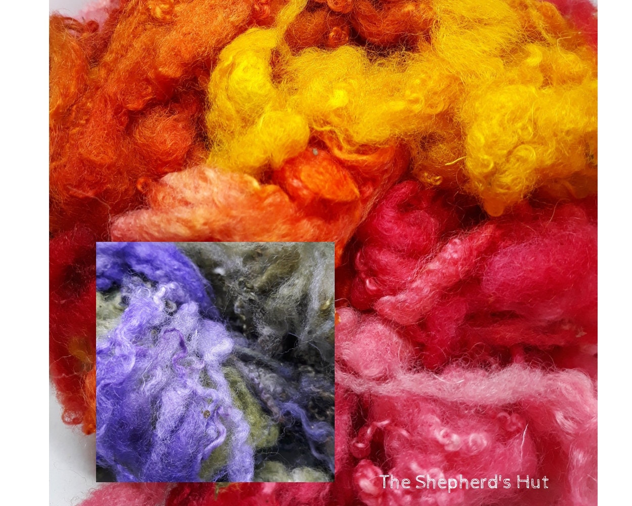 BFL Grab Bags 50g Mixed Hand Dyed Fleece Wool and Top for | Etsy