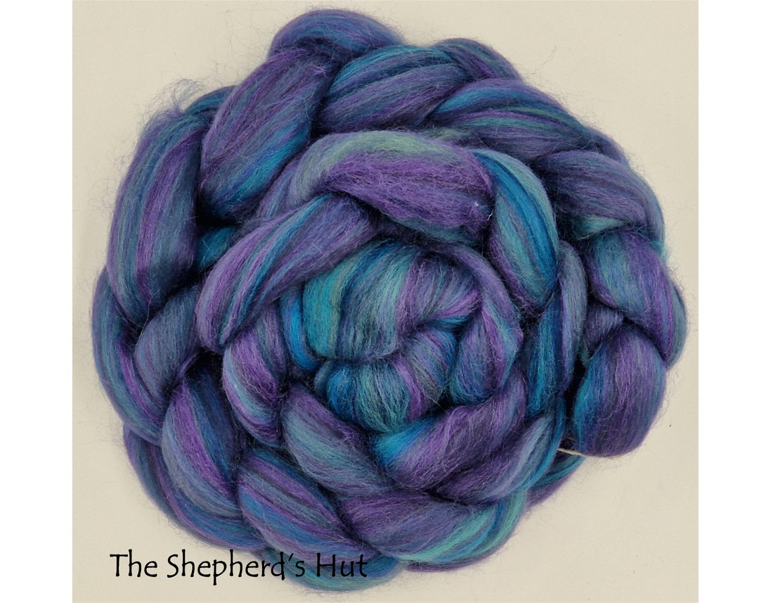 Merino Silk 'deep Sea Diving' Blended Top 100g Braid for Spinning and ...
