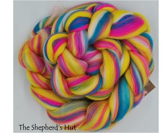 Merino Silk 'deep Sea Diving' Blended Top 100g Braid for Spinning and ...