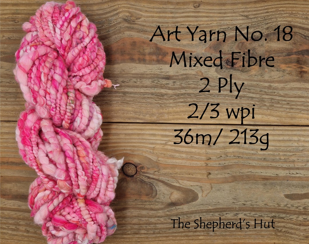 Hand Spun 'art Yarn No. 18' Core Spun 2 Ply Yarn 117 G 22 M - Etsy