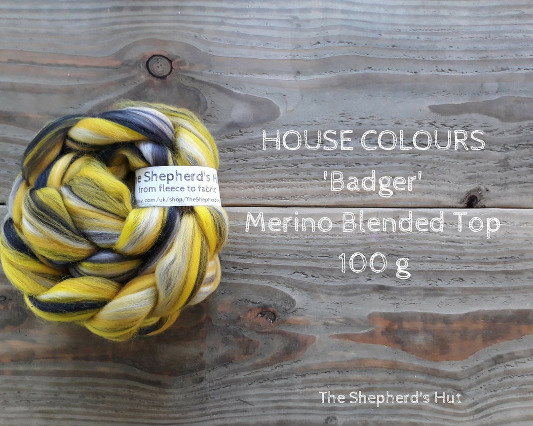 HOUSE COLOURS ' Badger' Merino Blended Top 100 G Braid - Etsy