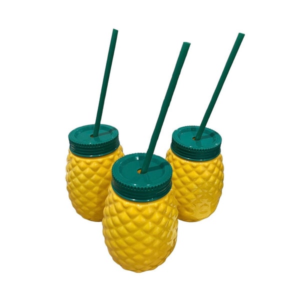 Pineapple Plastic Cups - Etsy