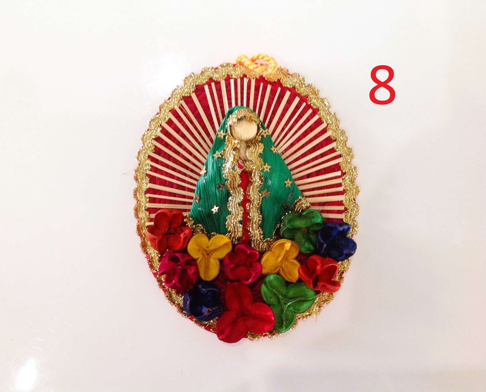 Our Lady of Guadalupe Mexican Corn Husk Wall Decor Figures - Etsy