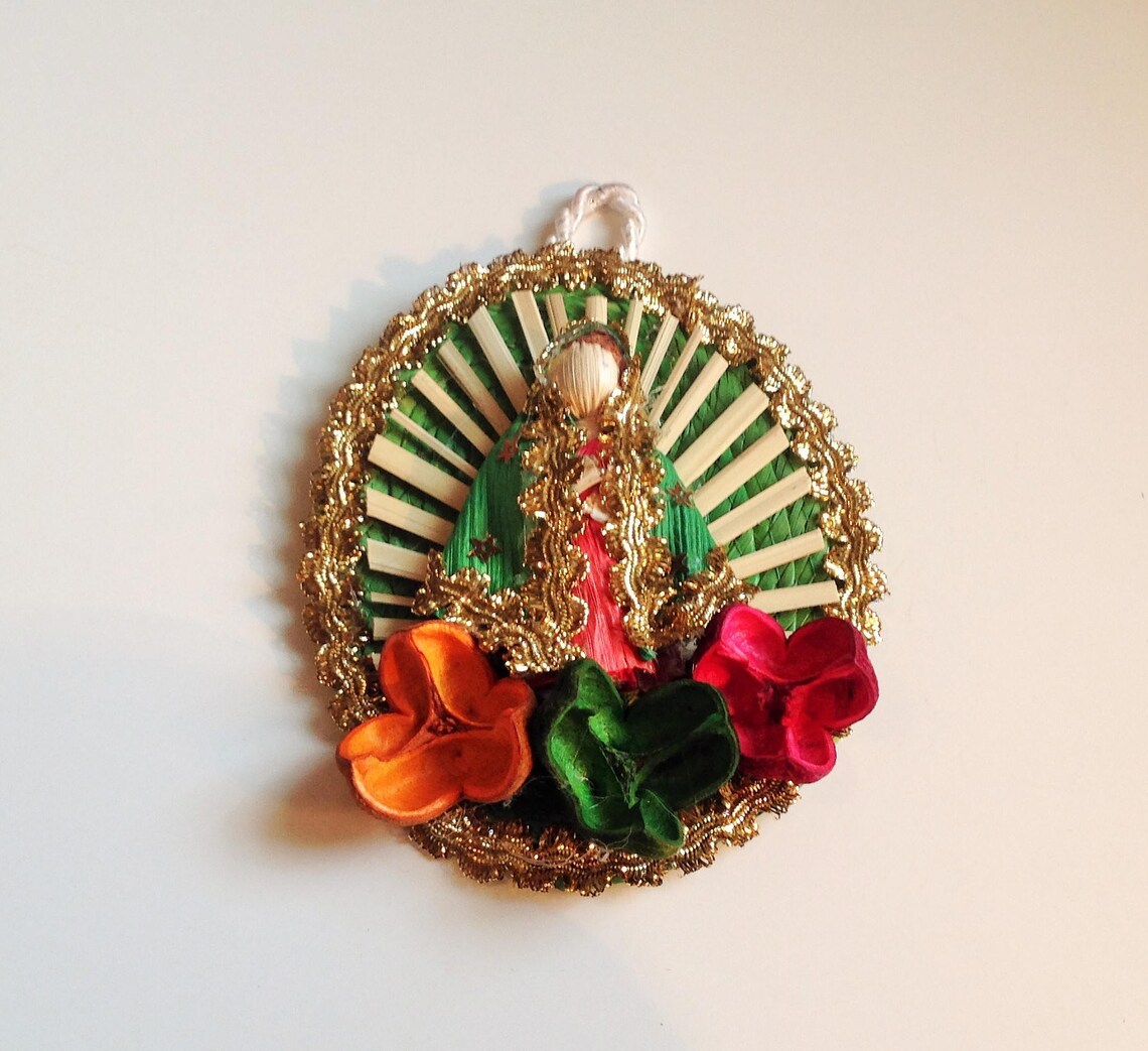 Corn Husk Our Lady of Guadalupe Virgen De Guadalupe Handmade - Etsy
