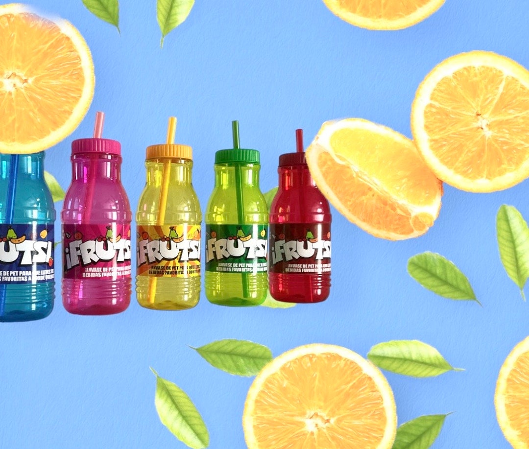 Set of 1LT Frutsi Bottles 36 Ozs. Party Mexican Favors - 9" Tall - 5 ...