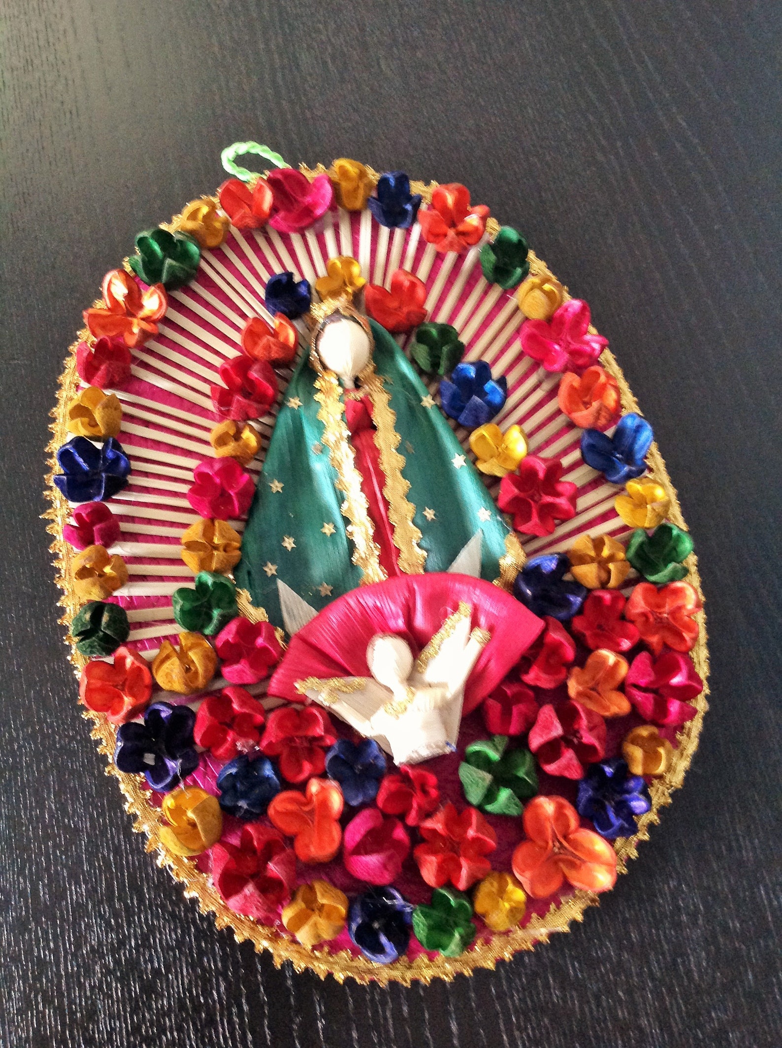 Our Lady of Guadalupe Mexican Corn Husk Wall Decor Figures | Etsy