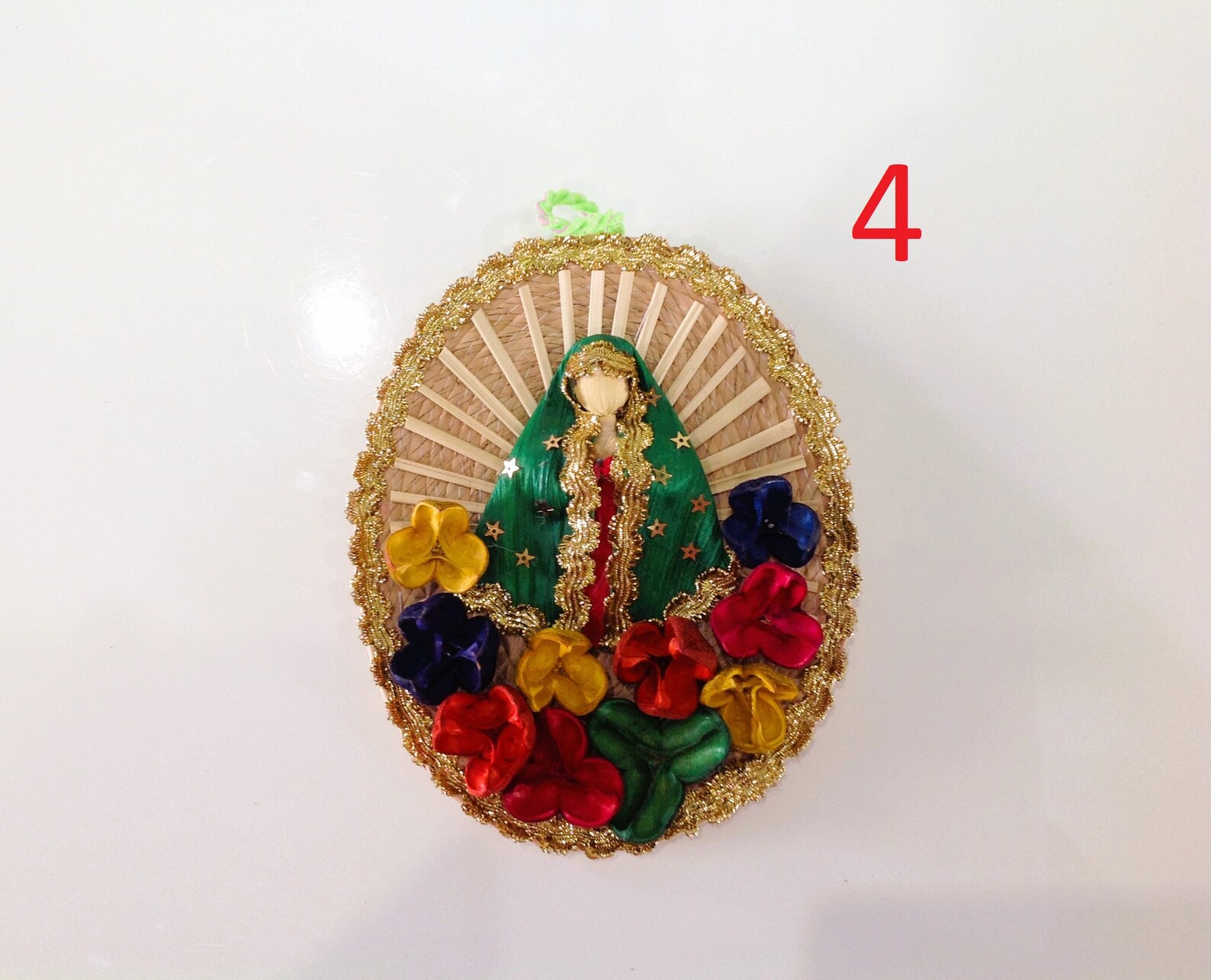 Our Lady of Guadalupe Mexican Corn Husk Wall Decor Figures - Etsy