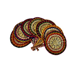 Set of 10 Mexican Handmade Woven Palm Fan Wedding Gifts Favors Mexican ...