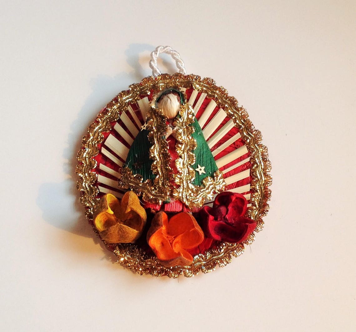 Corn Husk Our Lady of Guadalupe Virgen De Guadalupe Handmade - Etsy