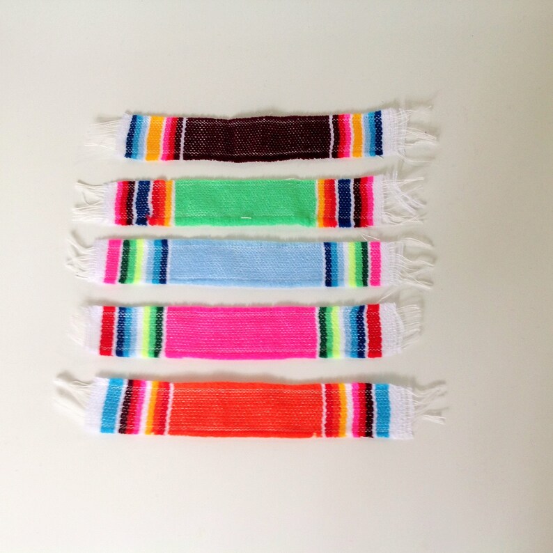 Set of 25 Mexican Serape Miniature 7x1 Mexican - Etsy