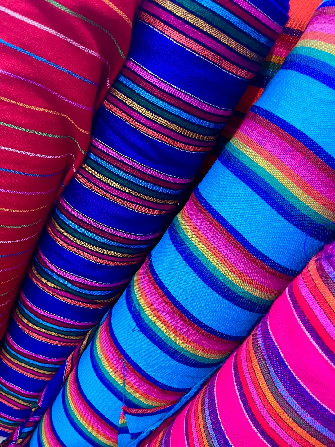 By the Yard Mexican Fabric Striped Cambaya Serape Ethnic Zarape ...