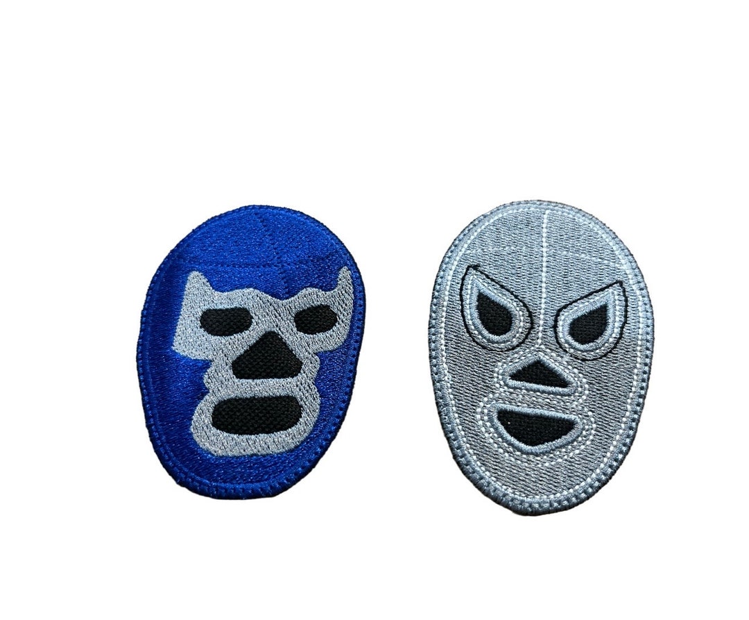 Santo El Enmascarado De Plata And/or Blue Demon Sew-on Patch Classic Lucha Libre Wrestler 3"x2 ...