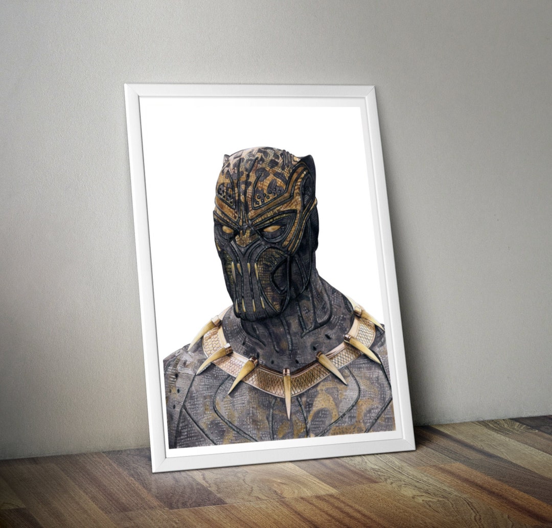 Killmonger | Black Panther Villain Drawing | A3 Giclée Art Print | Wall ...