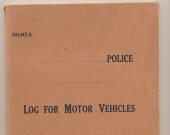 Police Log Book - Etsy