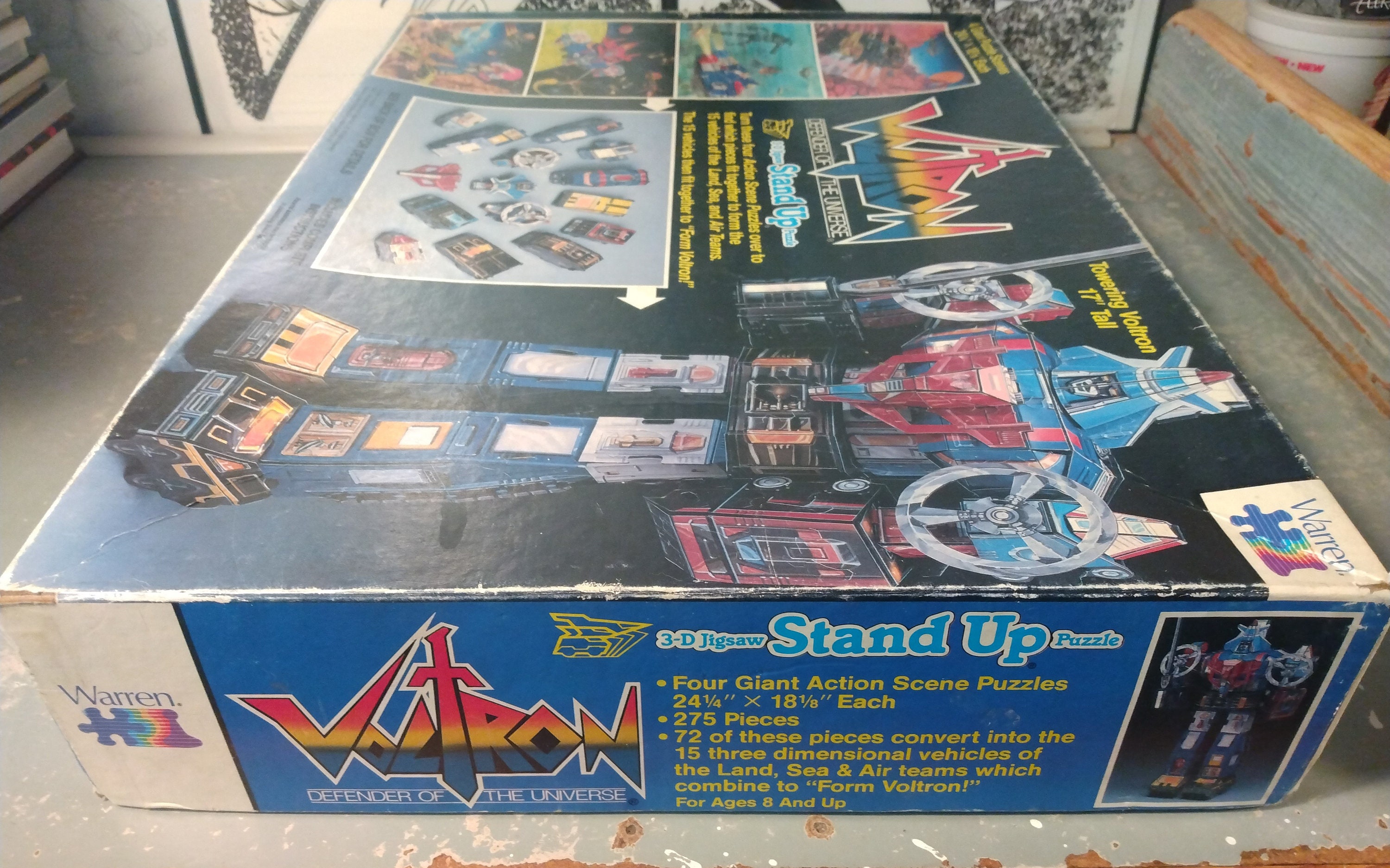Vintage 1984 Voltron 3D Stand up Jigsaw Puzzle by Warren Unassembled 17 ...