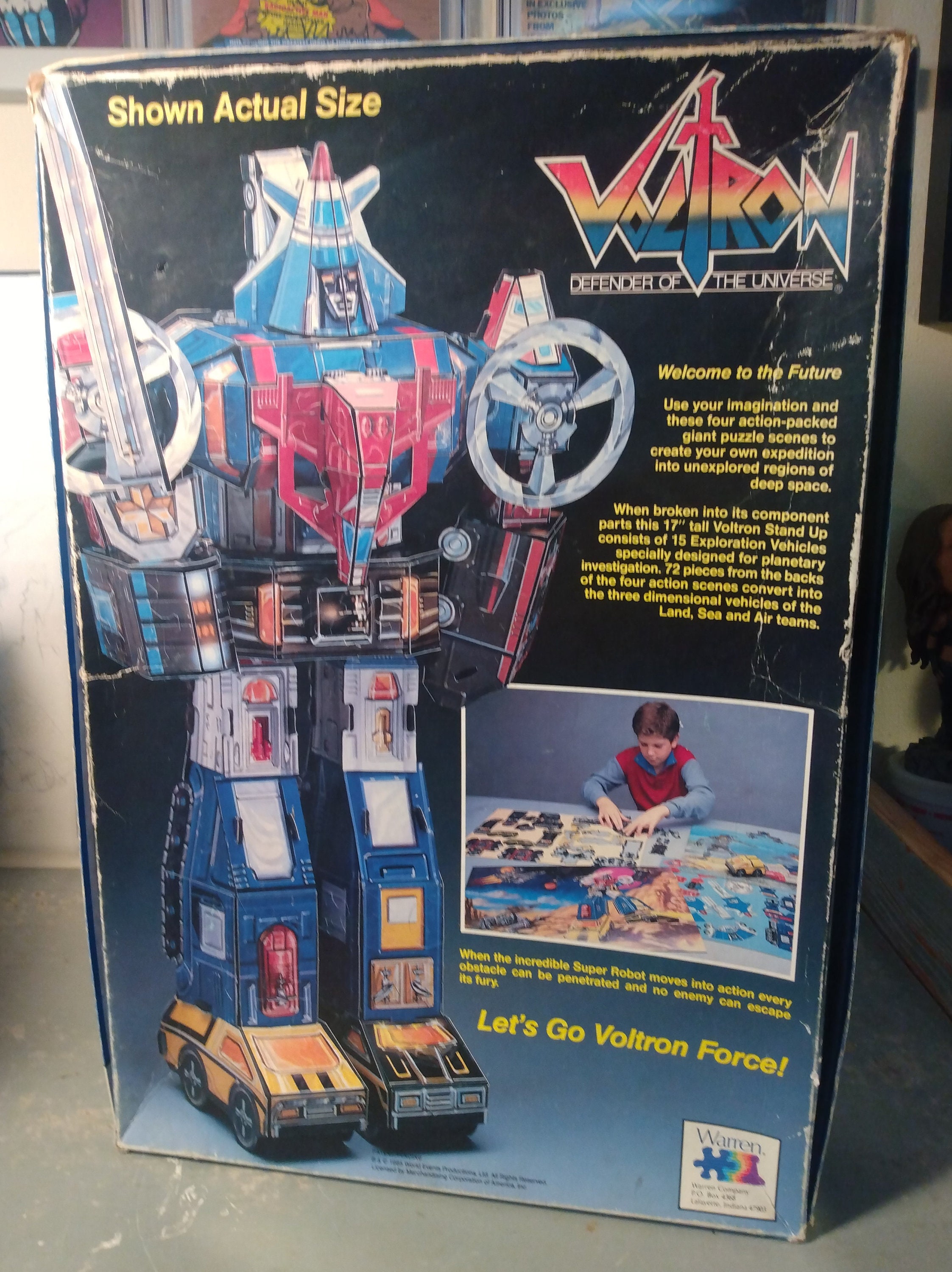 Vintage 1984 Voltron 3D Stand up Jigsaw Puzzle by Warren Unassembled 17 ...