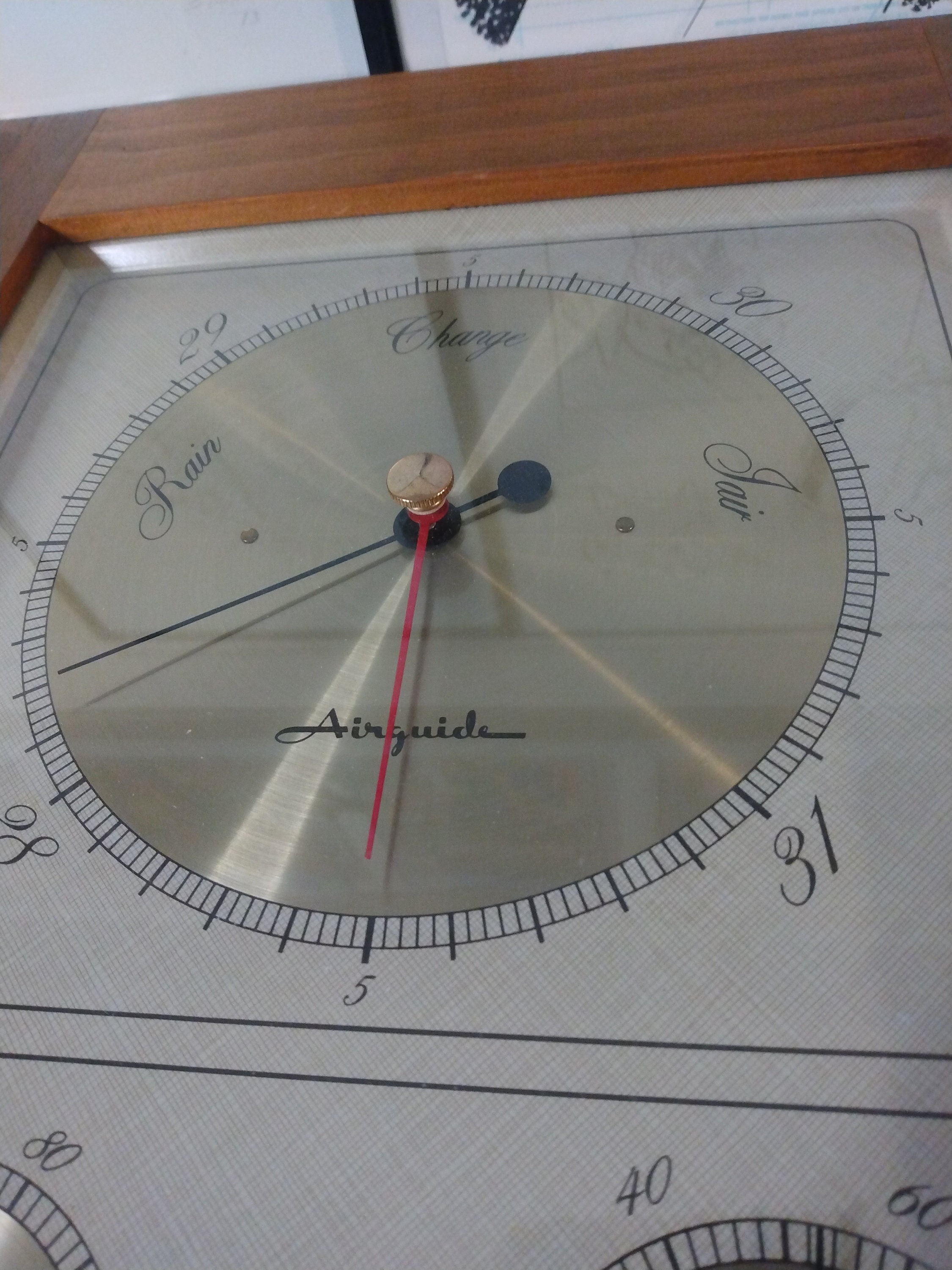 Vintage Airguide Weather Station Craftsman Mission Thermometer ...